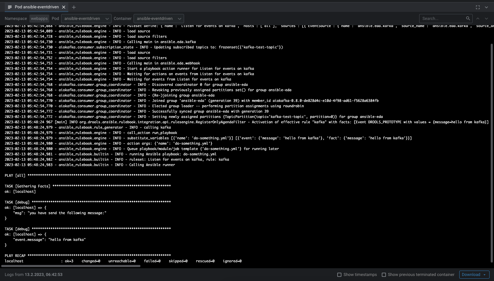Event Driven Ansible and Kafka